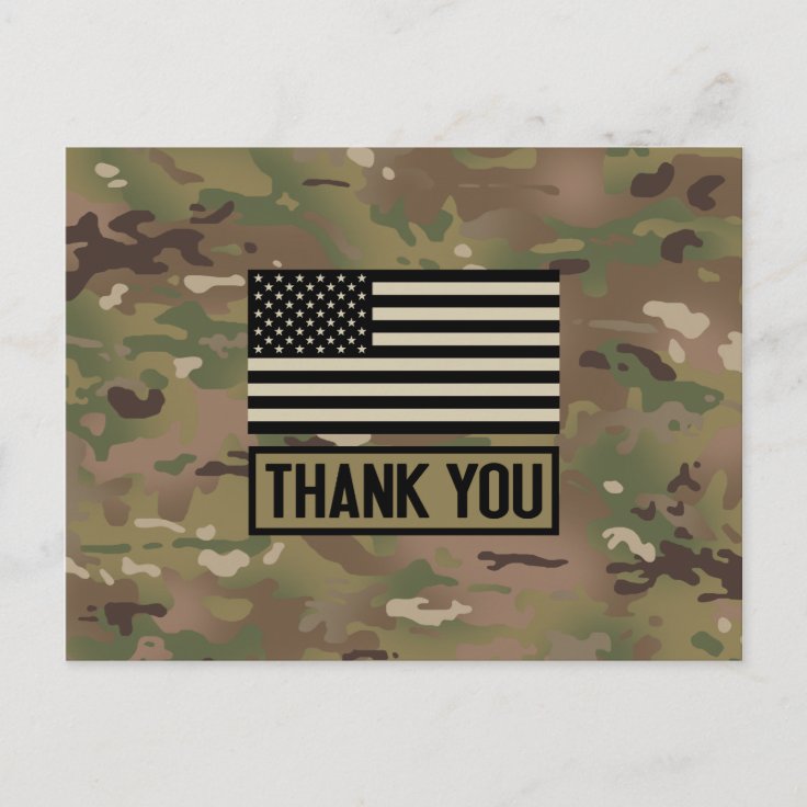 Military - Thank You Postcard | Zazzle