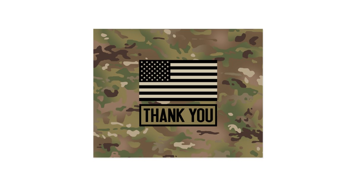 Military - Thank You Postcard | Zazzle.com