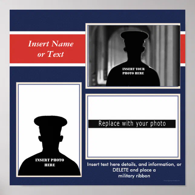 Military Themed Photo Collage Poster | Zazzle