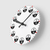 Military Time 24 hour Round Clock | Zazzle
