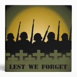 Military Tribute Binder Lest We Forget Books | Zazzle
