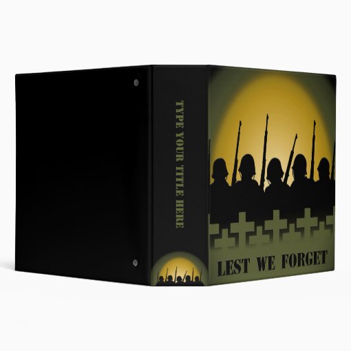 Military Tribute Binder Lest We Forget Books | Zazzle