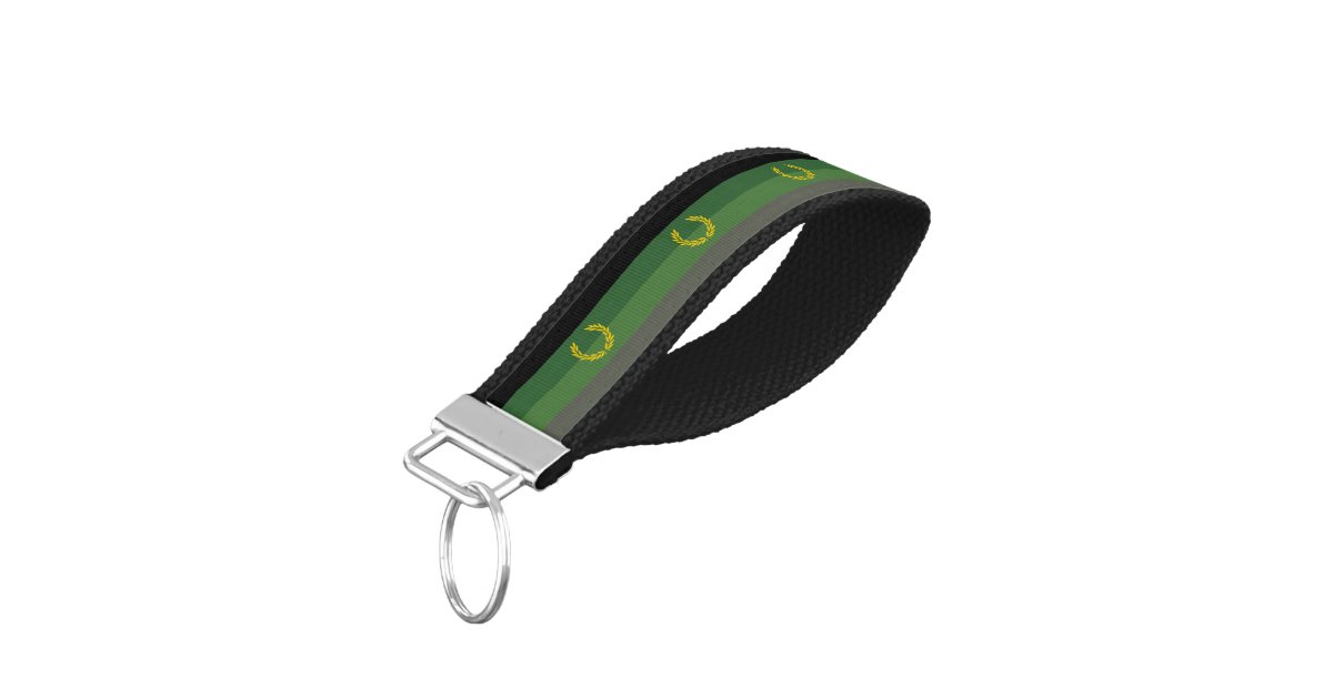 Military Uniform Pride Flag Wrist Keychain | Zazzle