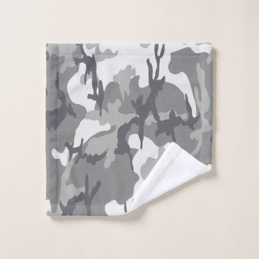 Military Urban Camouflaged Pattern Personalized Bath Towel Set | Zazzle