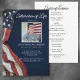 Military, USA Flag, Photo Funeral Program | Zazzle