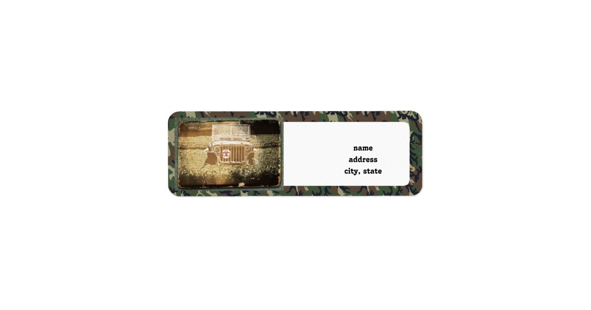 Military Vehicle Label | Zazzle