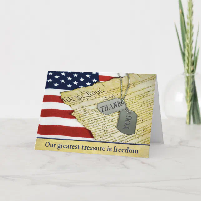 Military Veterans Thank You dog tags | Zazzle