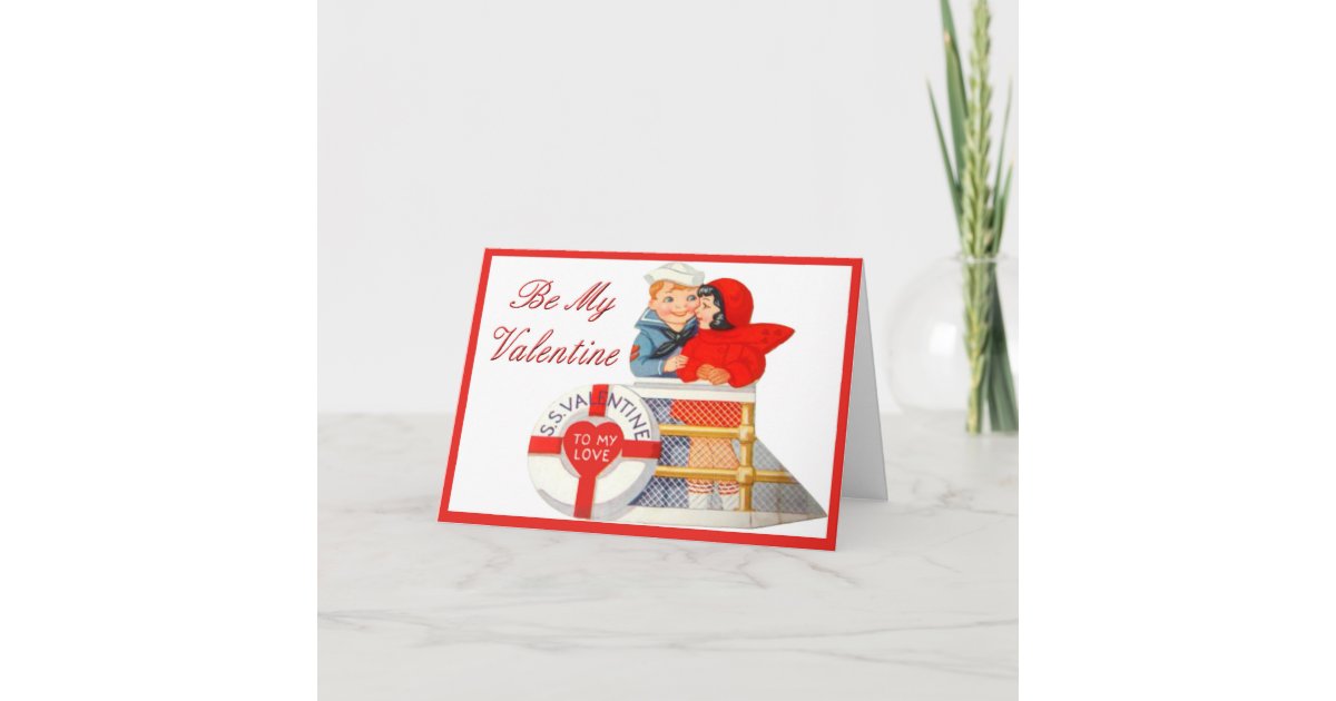Military Vintage Navy Valentine Card | Zazzle