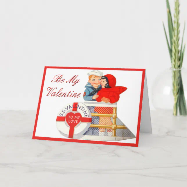 Military Vintage Navy Valentine Card | Zazzle