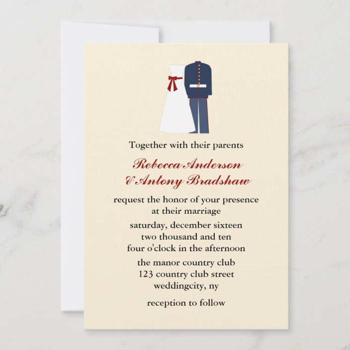Military Wedding Invitations | Zazzle.com