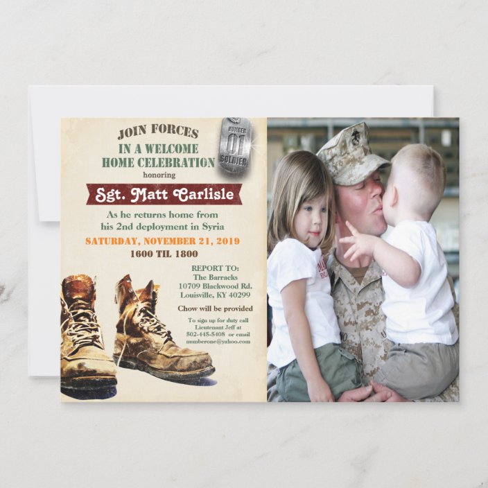 Military Welcome Home Celebration Invitation | Zazzle.com