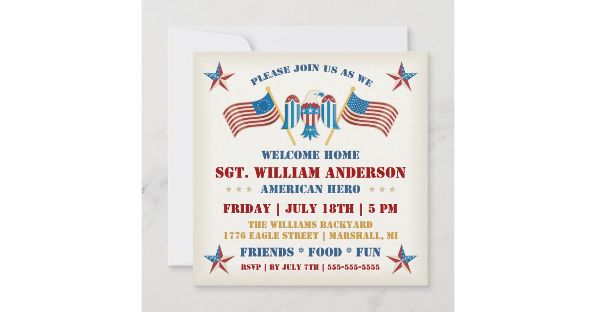 Military Welcome Home Party Invitation | Zazzle