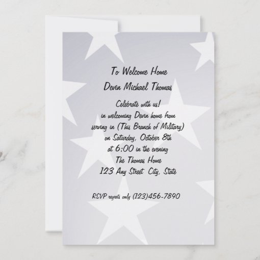 Military Welcome Home Party Invitation | Zazzle