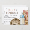 Milk and Cookies Birthday Party Invitation | Zazzle