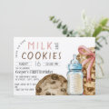 Milk and Cookies Birthday Party Invitation | Zazzle