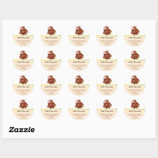Milk Chocolate Flavor Labels | Zazzle