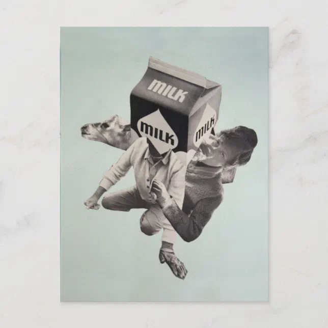 Milk collage postcard | Zazzle