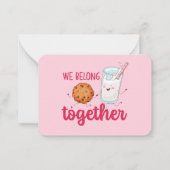 Milk Cookies Cute Funny Classroom Valentines Day Note Card | Zazzle