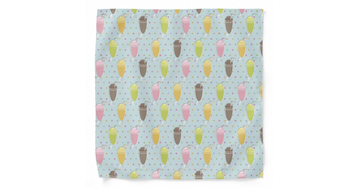 Milkshake Pattern Bandana | Zazzle