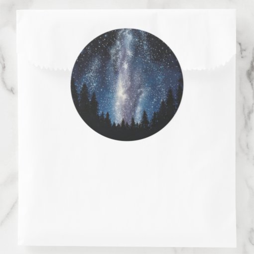 Milky Way Galaxy Painting Sticker | Zazzle