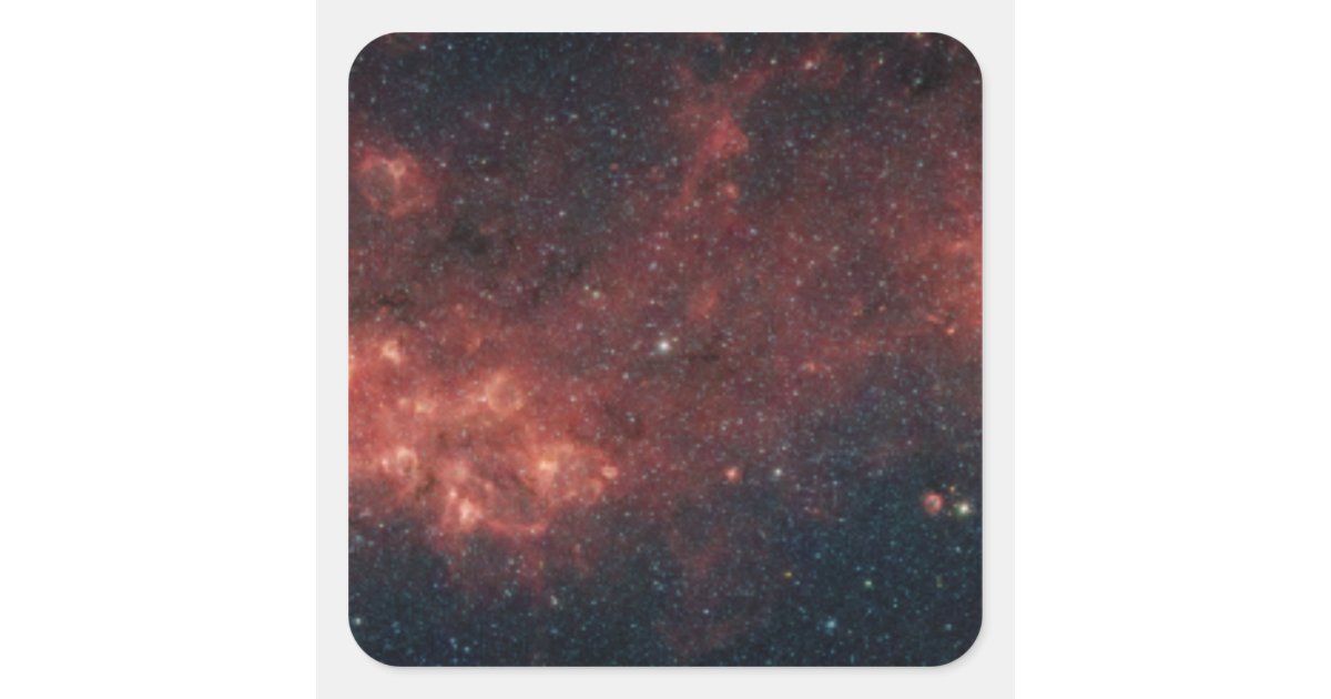 Milky Way Galaxy Square Sticker | Zazzle