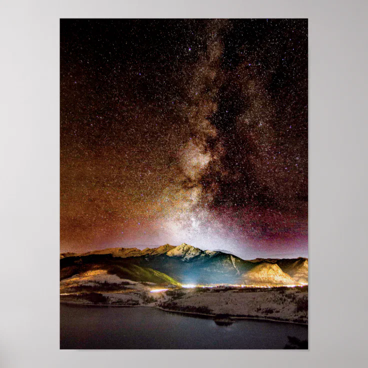 Milky Way Grainy Detail // Amazing Shot Poster | Zazzle