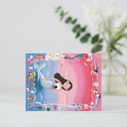 Milla the Mermaid illustration Postcard | Zazzle