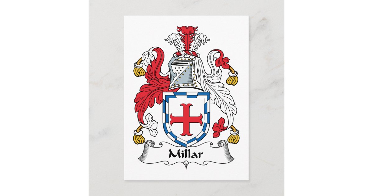 Millar Family Crest Postcard | Zazzle