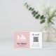Millennial Pink Logo QR Code Photo Social Media Business Card | Zazzle