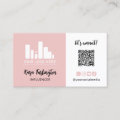Millennial Pink Logo QR Code Photo Social Media Business Card | Zazzle