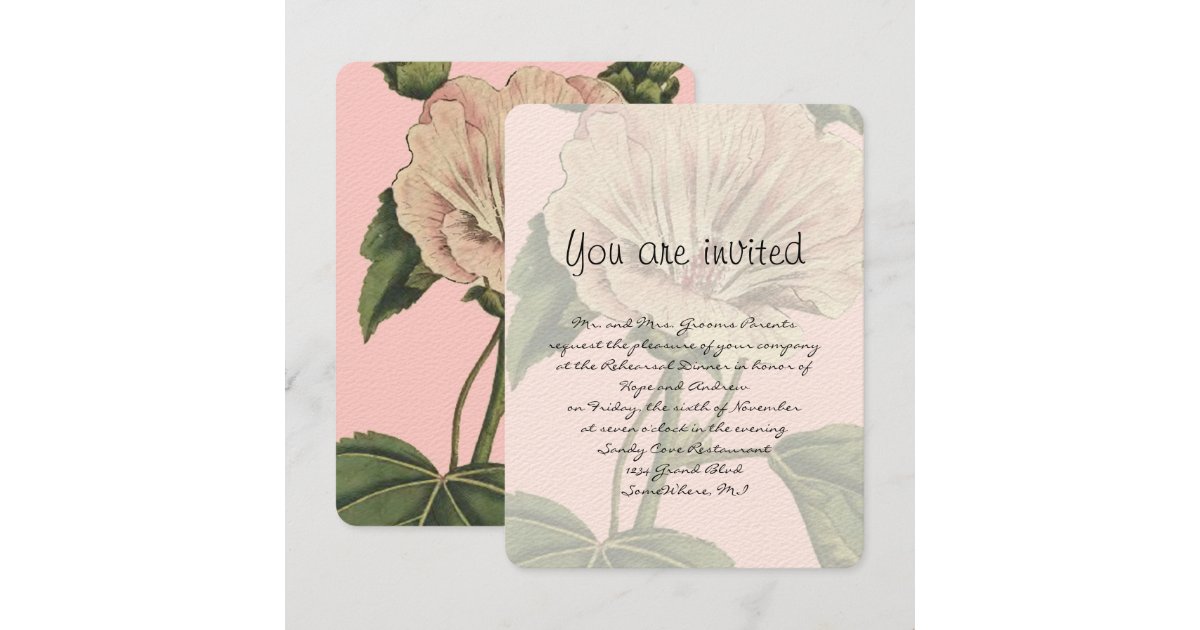 Millennial Pink Rehearsal Dinner Invitation | Zazzle