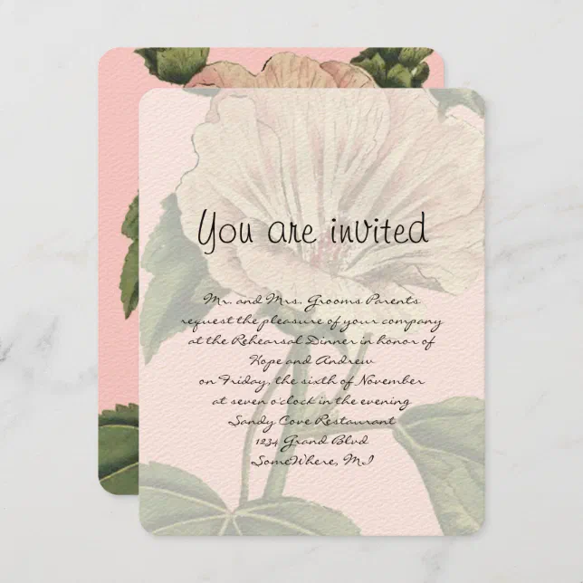 Millennial Pink Rehearsal Dinner Invitation | Zazzle