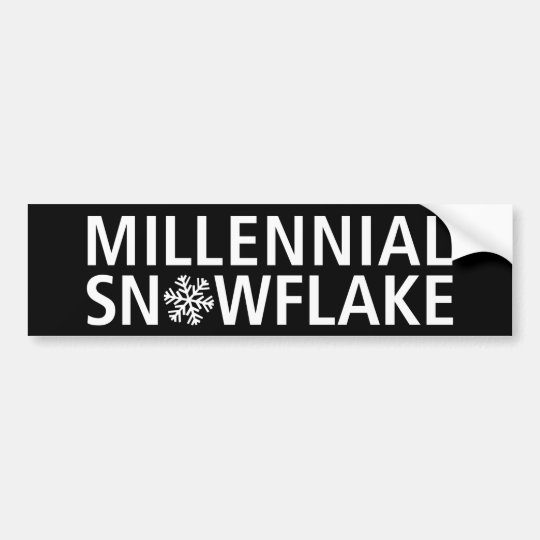 Millennial Snowflake Bumper Sticker | Zazzle.com