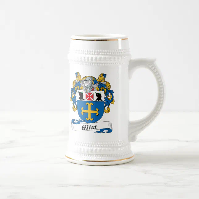 Miller Family Crest Beer Stein | Zazzle