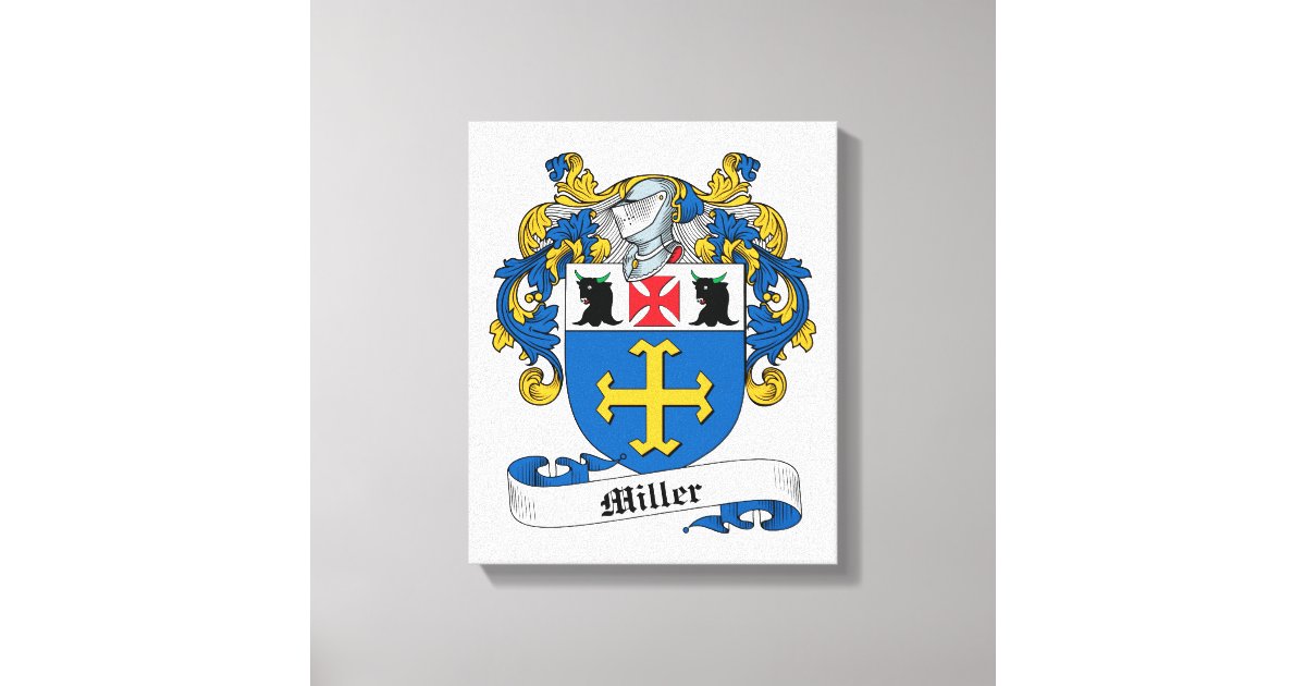 Miller Family Crest Canvas Print | Zazzle