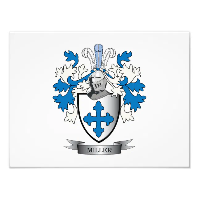 Miller Family Crest Coat of Arms Photo Print | Zazzle