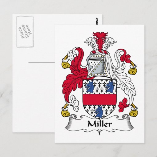 Miller Family Crest Postcard | Zazzle