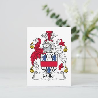 Miller Family Crest Postcard | Zazzle