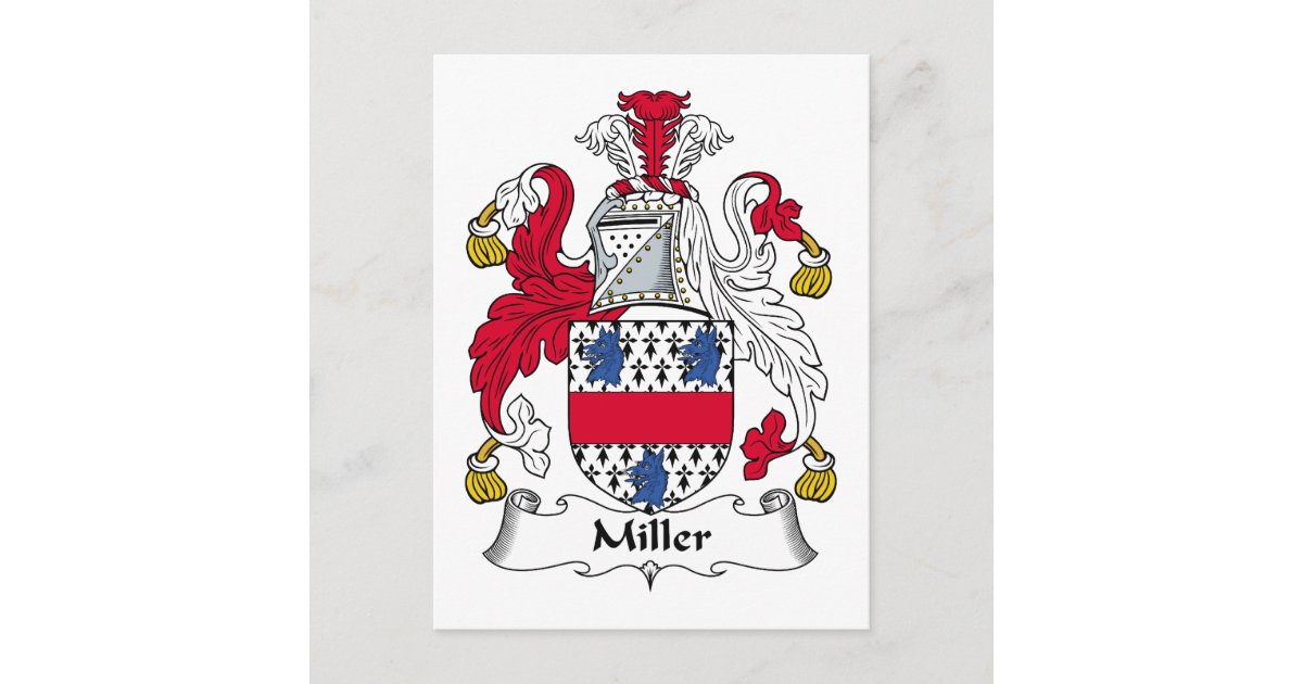 Miller Family Crest Postcard | Zazzle