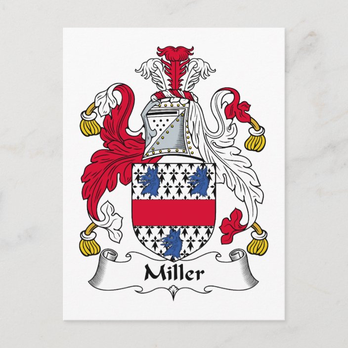 Miller Family Crest Postcard | Zazzle.com