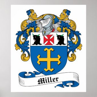 Miller Family Crest Poster | Zazzle