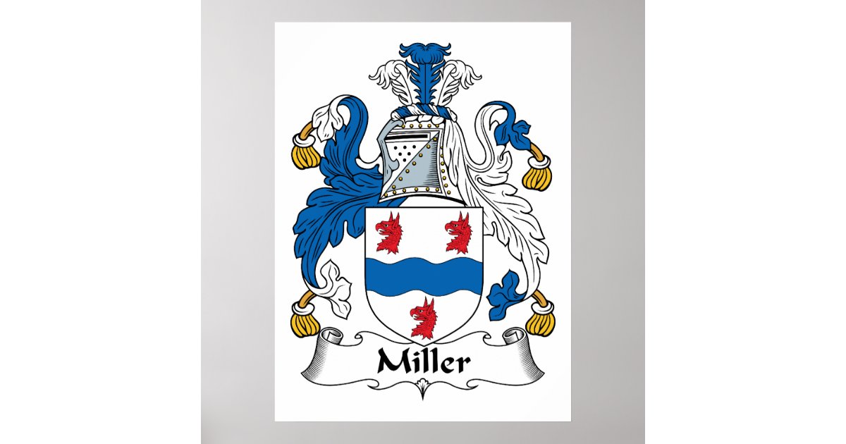Miller Family Crest Poster | Zazzle