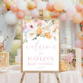 Millie Floral Baby Shower Welcome Sign | Zazzle