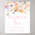 Millie Floral Flower Bar Sign | Zazzle