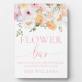 Millie Floral Flower Bar Sign Plaque | Zazzle