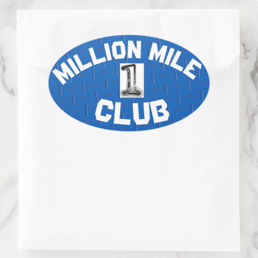 MILLION MILE CLUB STICKER | Zazzle