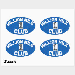 MILLION MILE CLUB STICKER | Zazzle