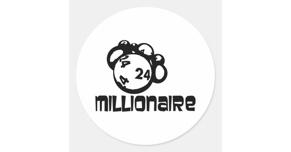 Millionaire Classic Round Sticker | Zazzle