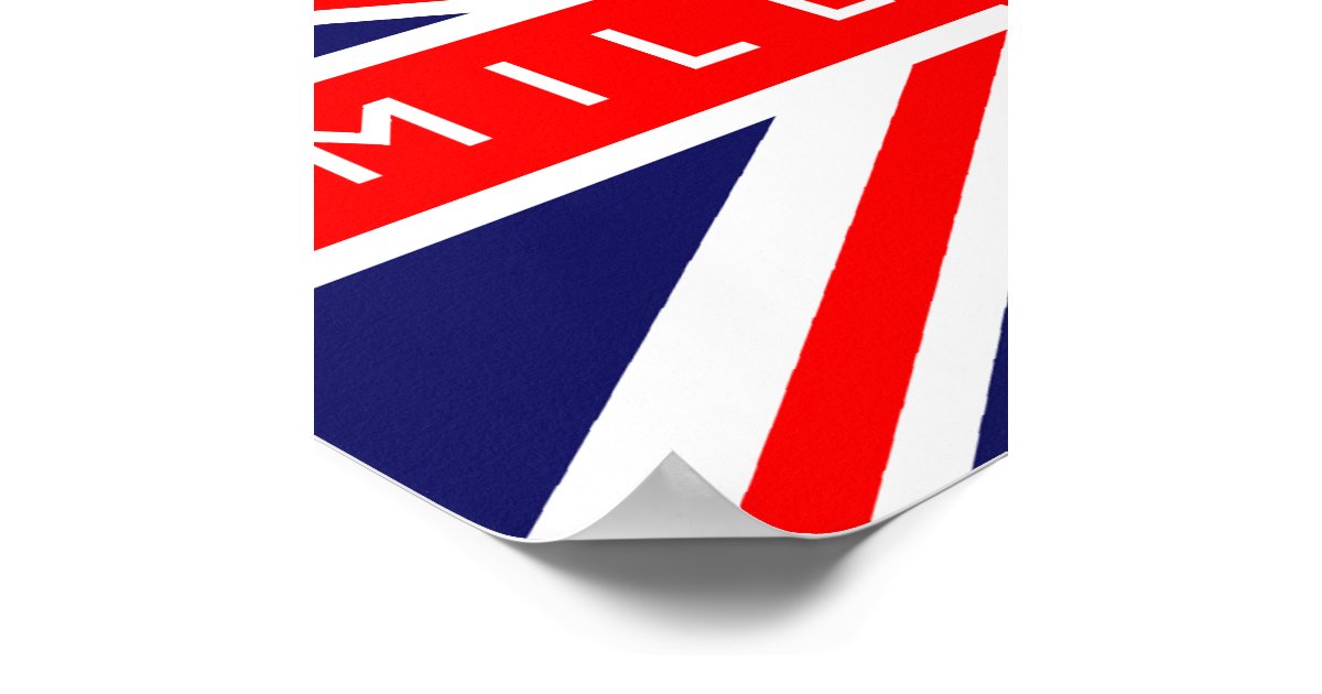 Millwall UK Flag Poster | Zazzle