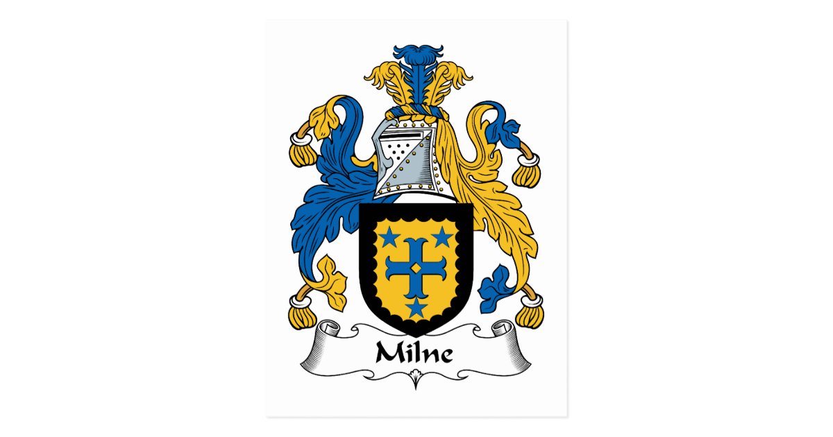 Milne Family Crest Postcard | Zazzle.com